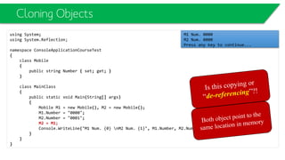 C# Starter L07-Objects Cloning | PDF