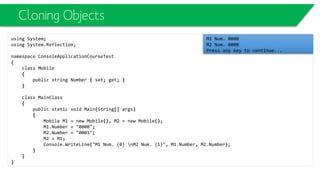 C# Starter L07-Objects Cloning | PDF