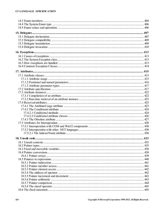 C sharp language specification | PDF