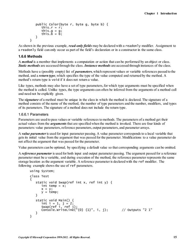 C sharp language specification | PDF