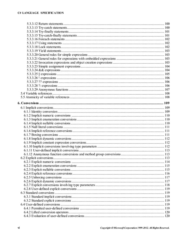 C sharp language specification | PDF