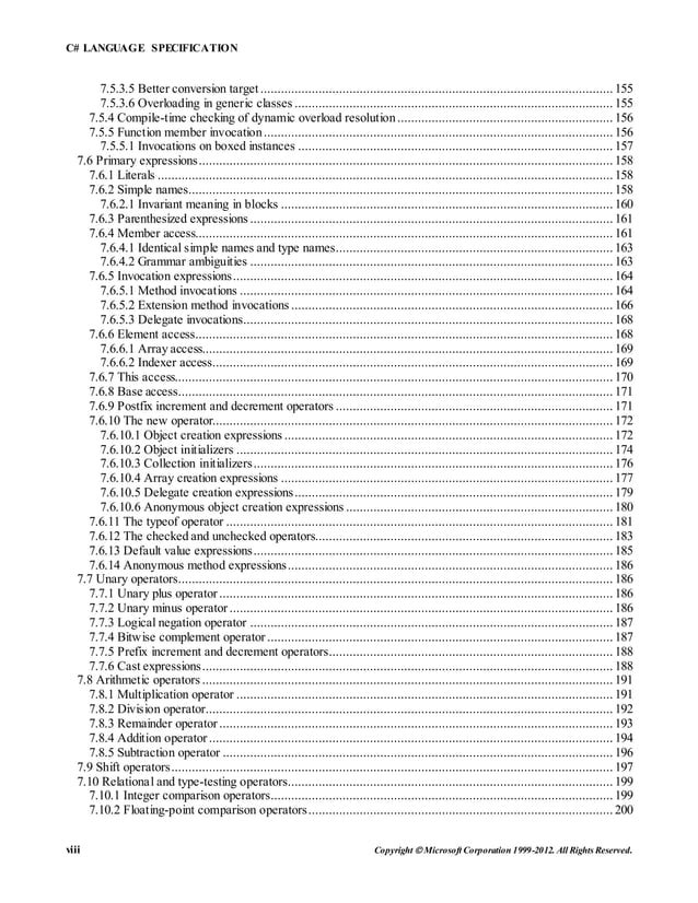 C sharp language specification | PDF