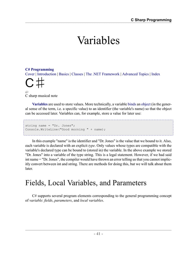 C sharp programming | PDF