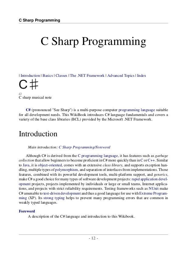 C sharp programming[1]