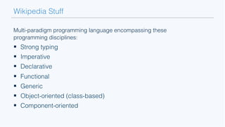 Desert Code Camp 2014: C#, the best programming language | PPT
