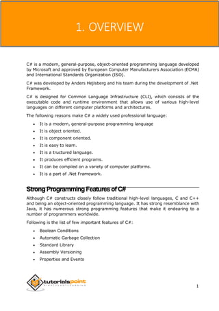 Csharp tutorial | PDF