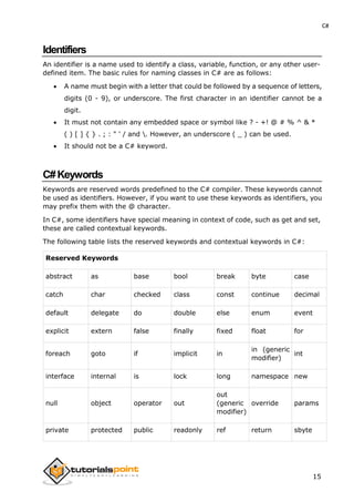 Csharp tutorial | PDF