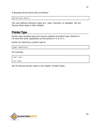 Csharp tutorial | PDF