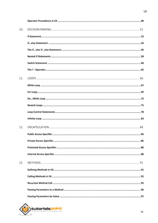 Csharp tutorial | PDF