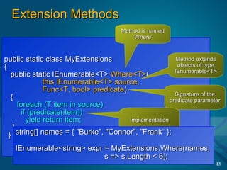 C# 3.0 Language Innovations | PPT