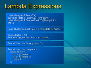 C# 3.0 Language Innovations | PPT