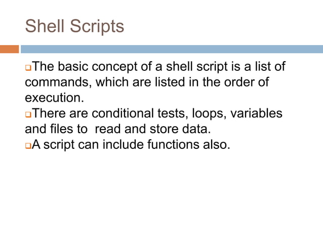 First steps in C-Shell | PPTX