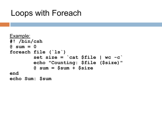 First steps in C-Shell | PPTX