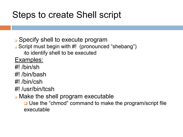 First steps in C-Shell | PPTX