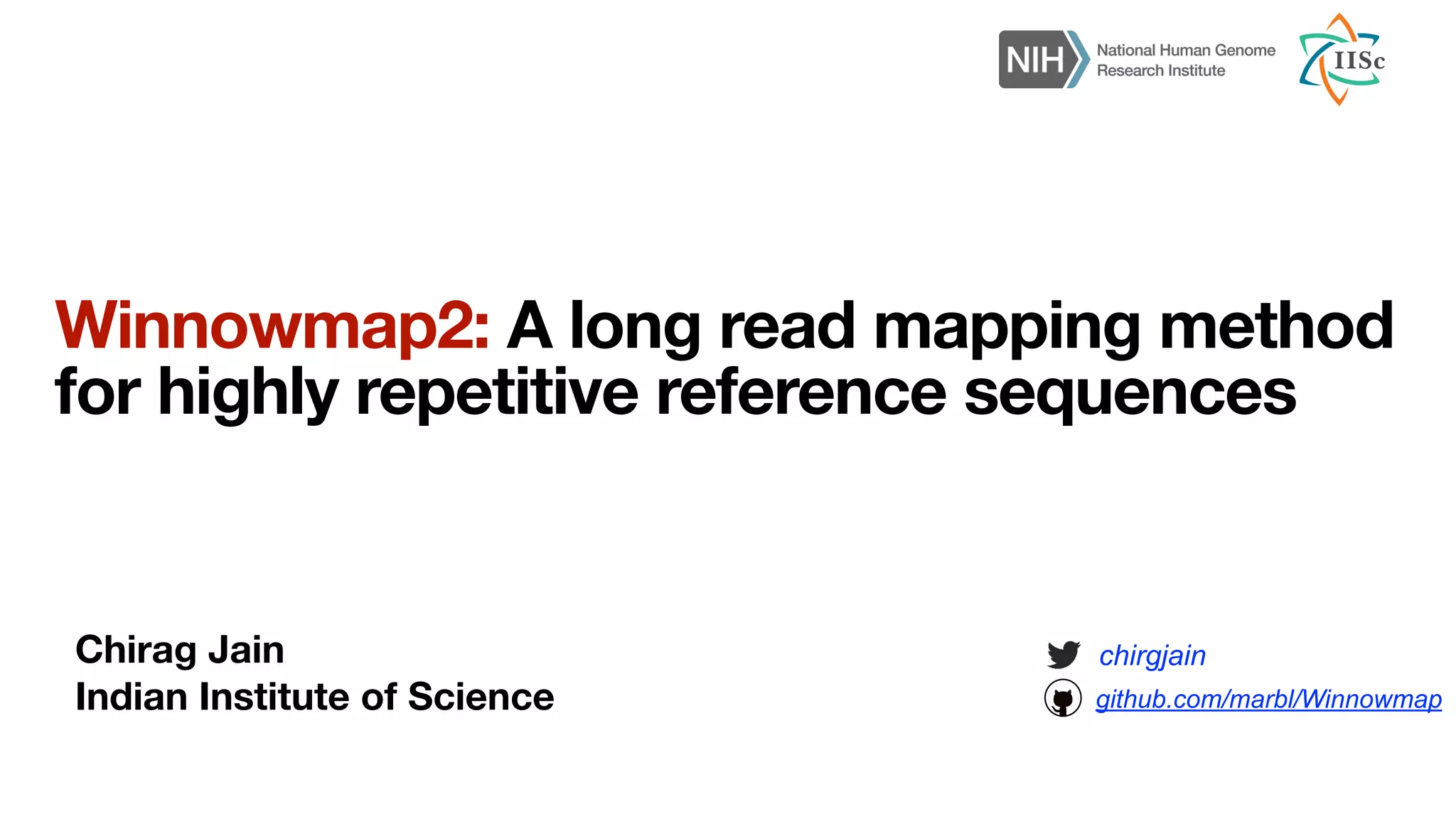Winnowmap2: A long read mapping method for highly repetitive reference sequences | PPT