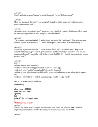 C++ short questions | PDF