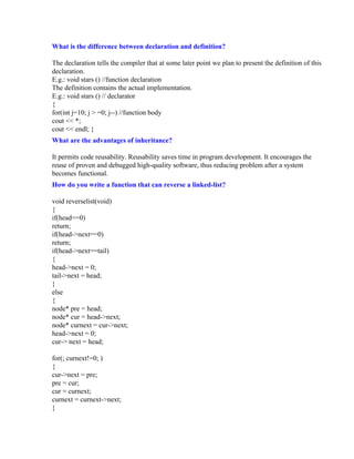 C++ short questions | PDF