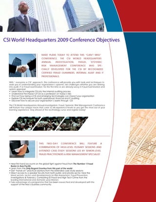 Csi 2009 Main Brochure | PDF