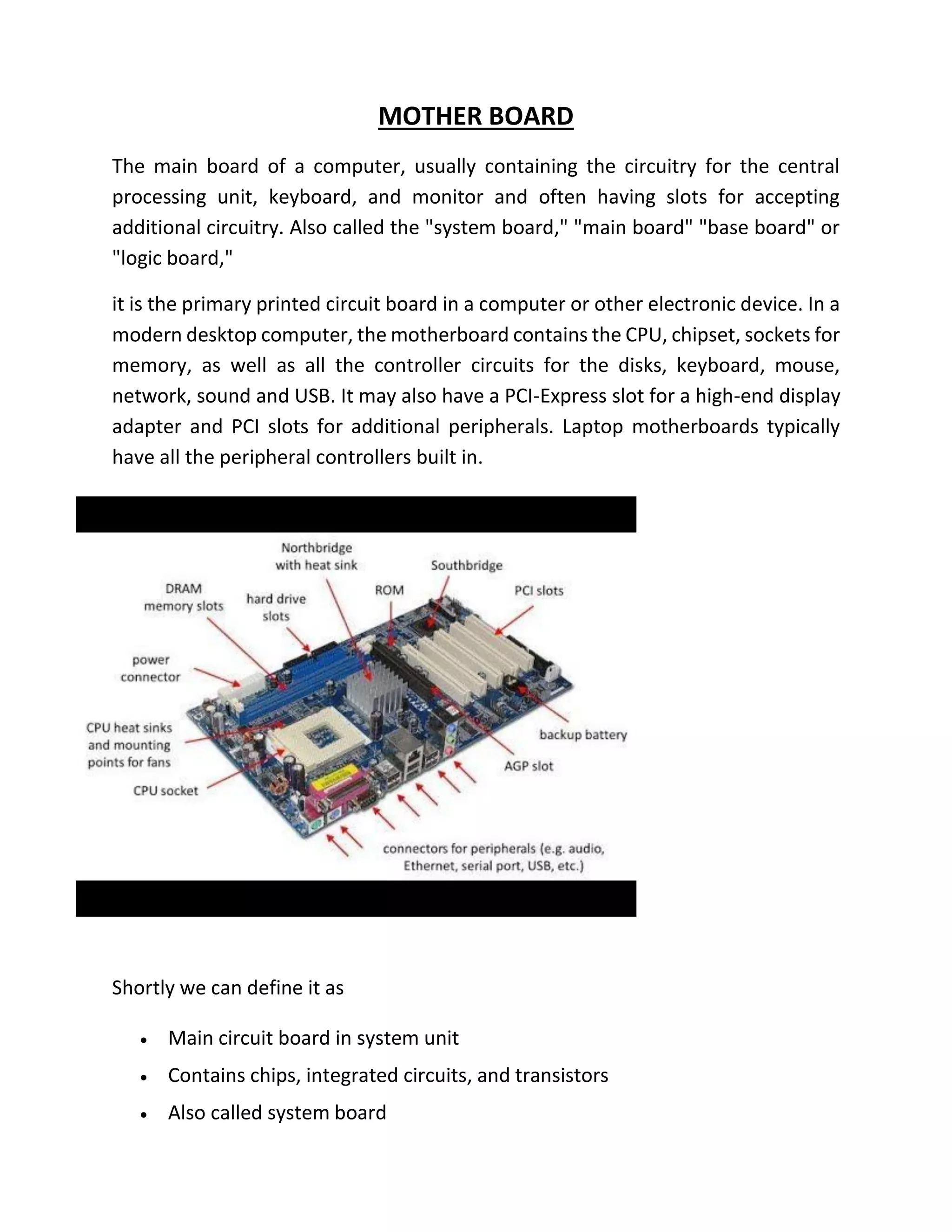 3. Component of computer - System Unit ( CSI-321) | PDF