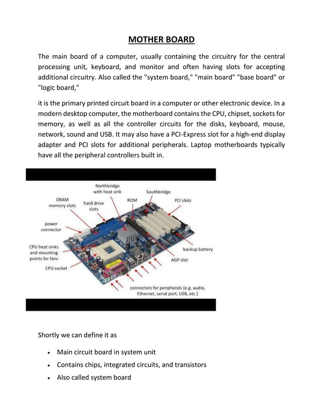 3. Component of computer - System Unit ( CSI-321) | PDF