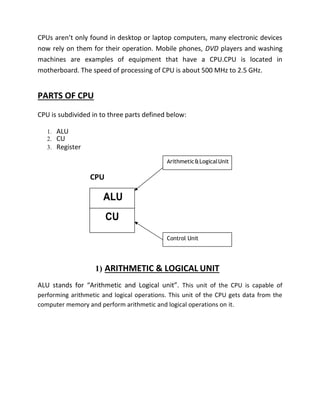 3. Component of computer - System Unit ( CSI-321) | PDF