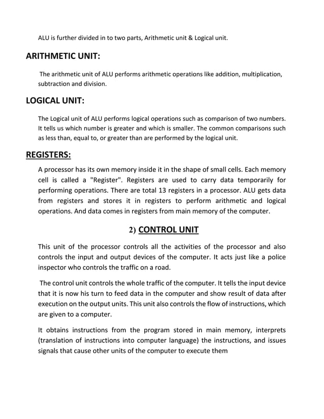 3. Component of computer - System Unit ( CSI-321) | PDF