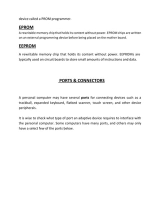 3. Component of computer - System Unit ( CSI-321) | PDF