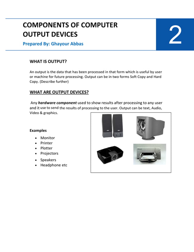 2. Components of Computer (CSI-321) | PDF