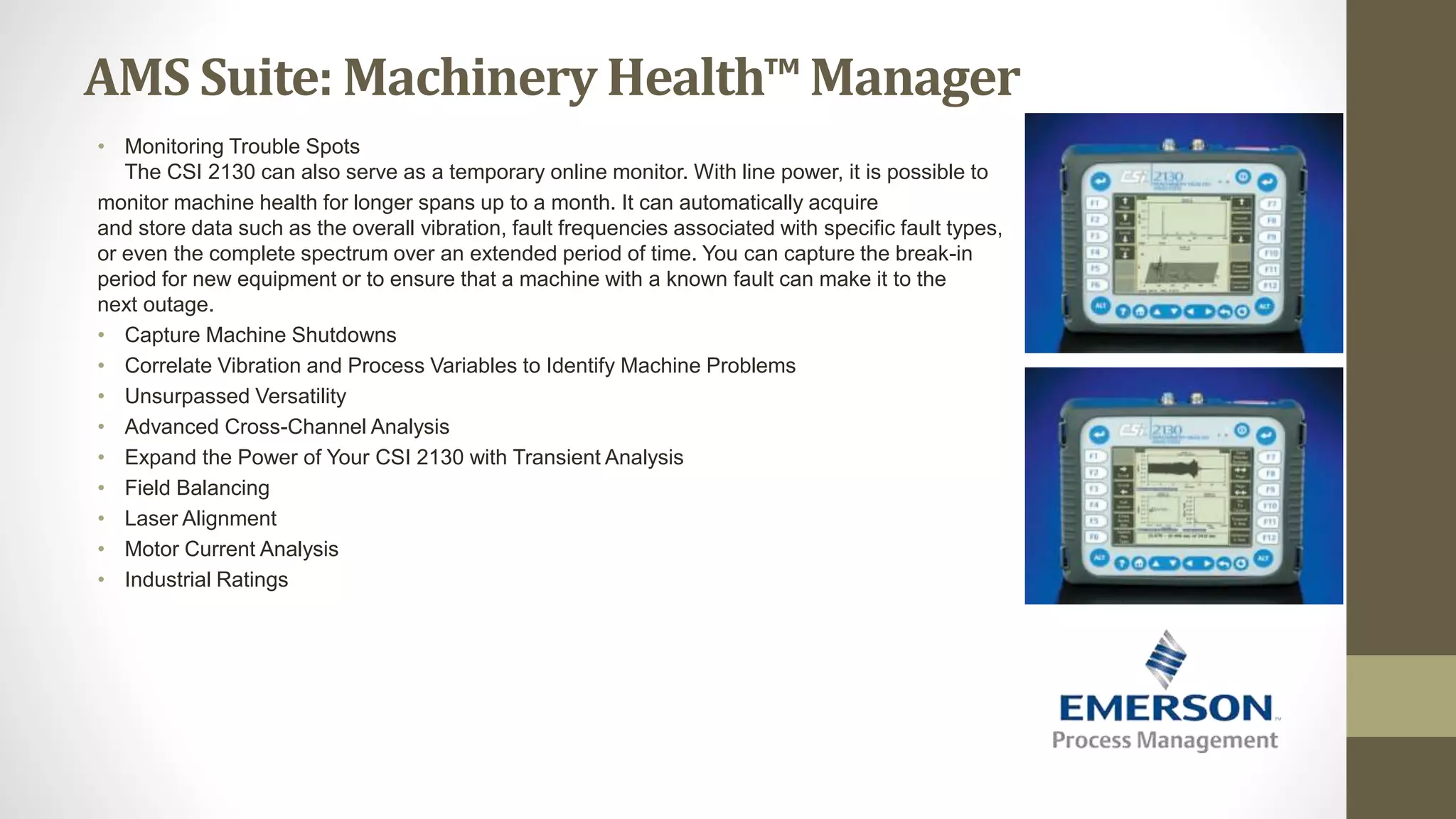 Csi 2130 machinery health analyzer | PPTX