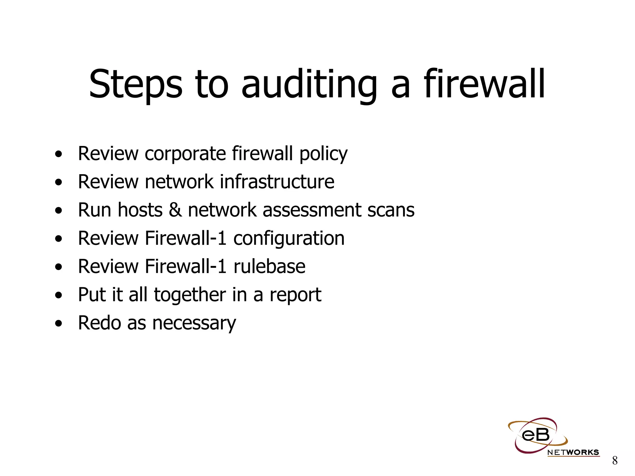 Auditing Check Point Firewalls | PPT