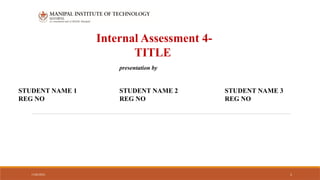 Internal Assessment Format for Communication System | PPTX