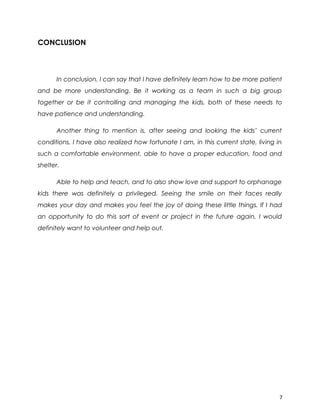 Community Service Individual Report | DOC