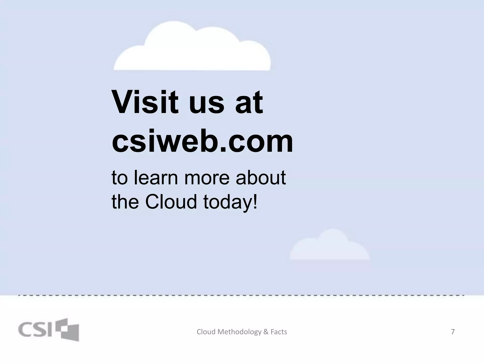 Cloud Methodology and Facts | PPTX