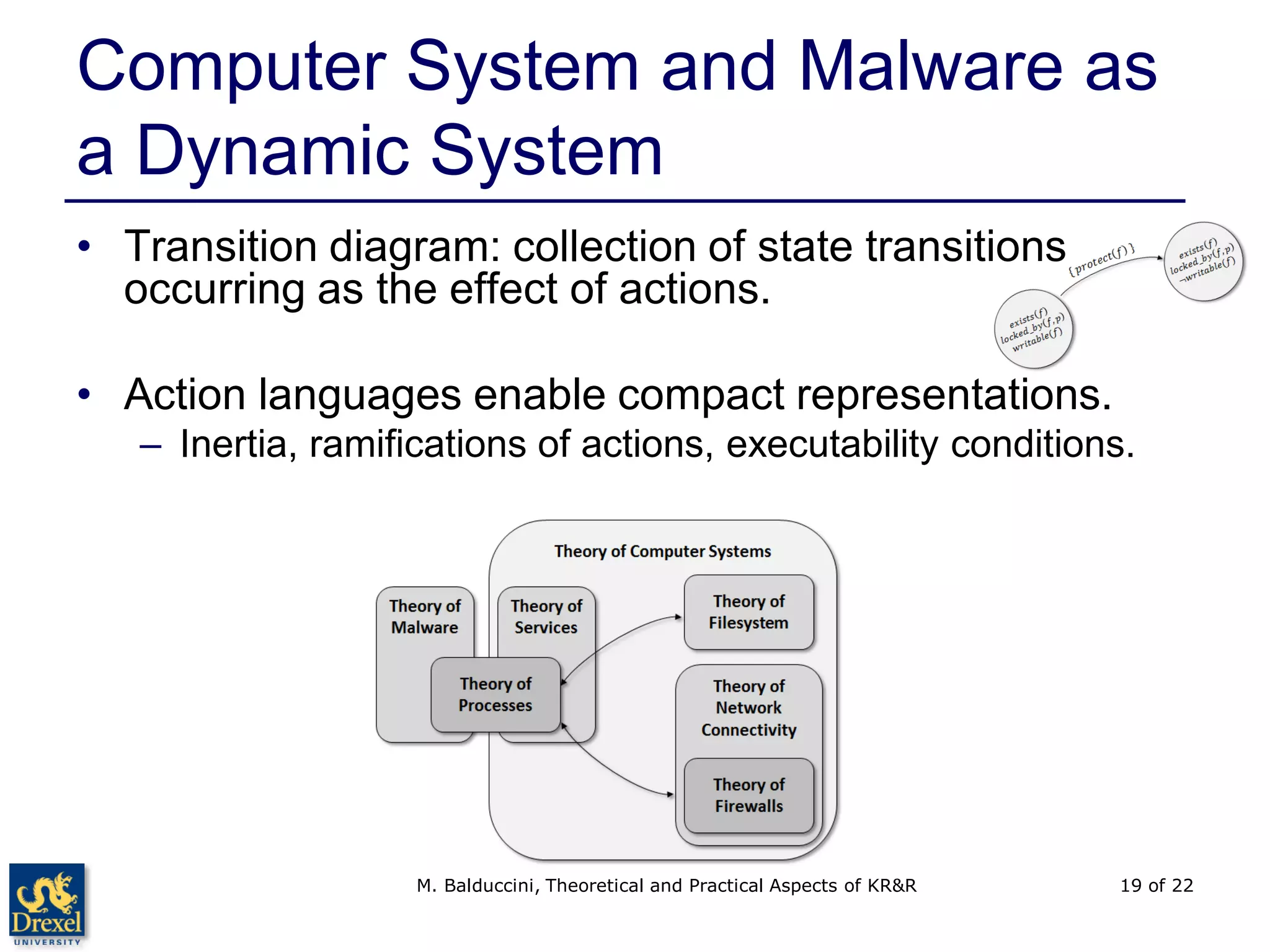 Theoretical and Practical Aspects of Knowledge Representation and Reasoning | PDF