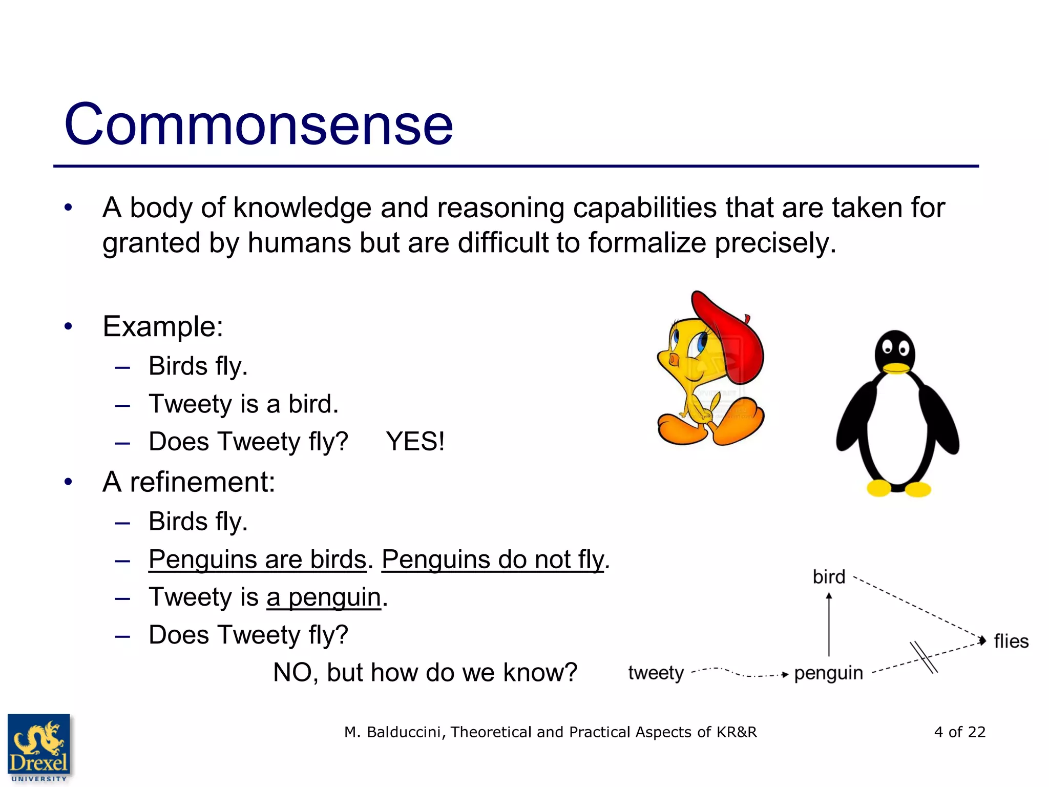 Theoretical and Practical Aspects of Knowledge Representation and ...