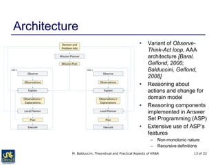 Theoretical and Practical Aspects of Knowledge Representation and Reasoning | PDF