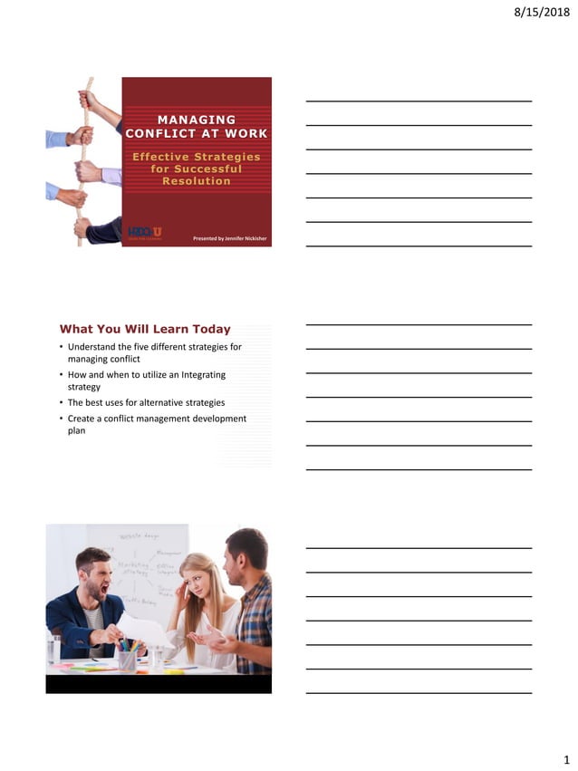 Managing Conflict at Work: Effective Strategies for Successful ...