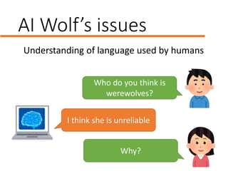 Automatic classification of remarks in Werewolf BBS | PPT