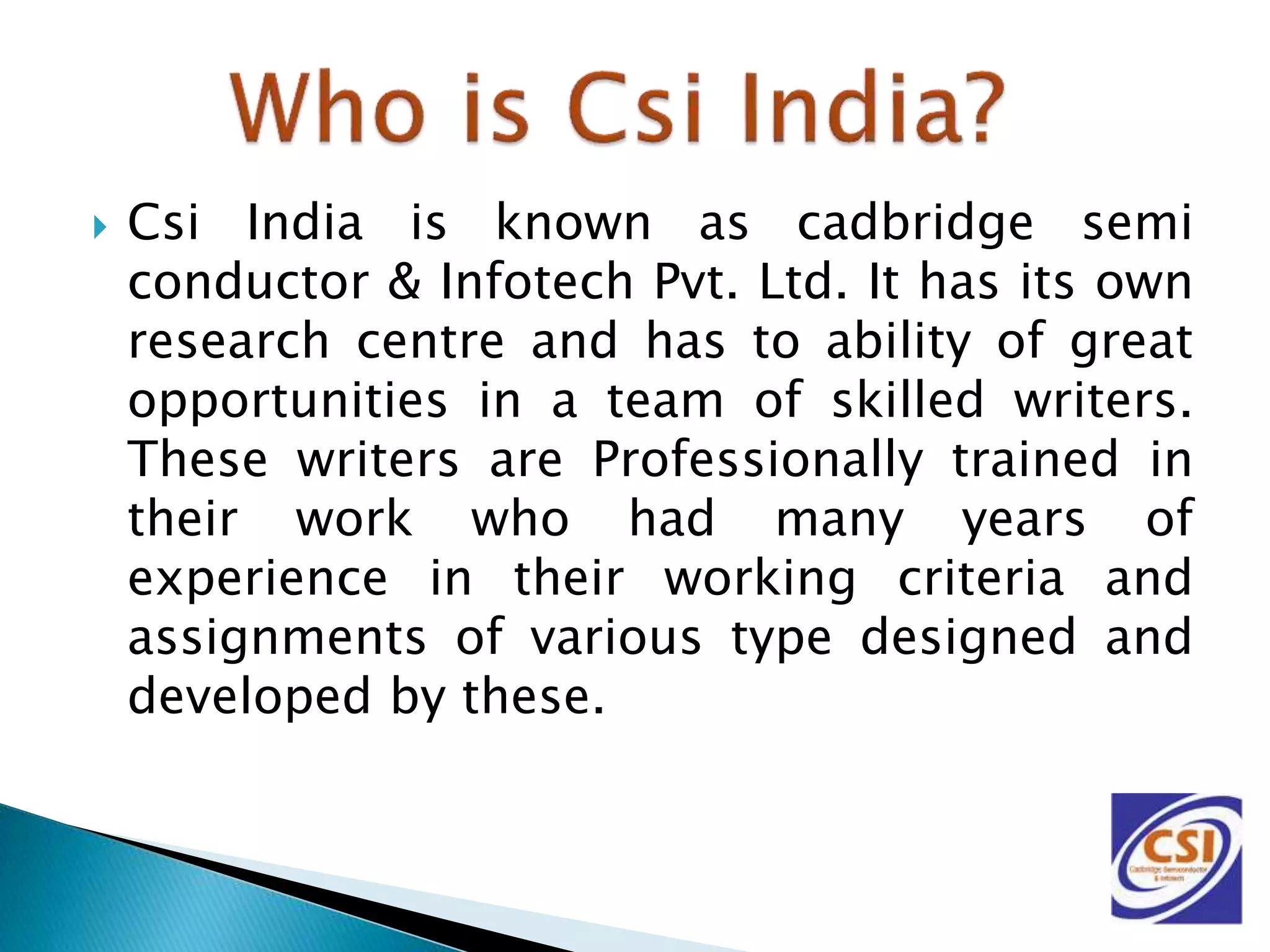 Csiindia | PPTX | Technology & Computing