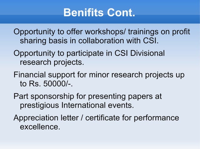 CSI Student Branch Introduction | PPT