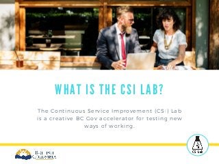 BC Gov CSI Lab | PPT | Free Download