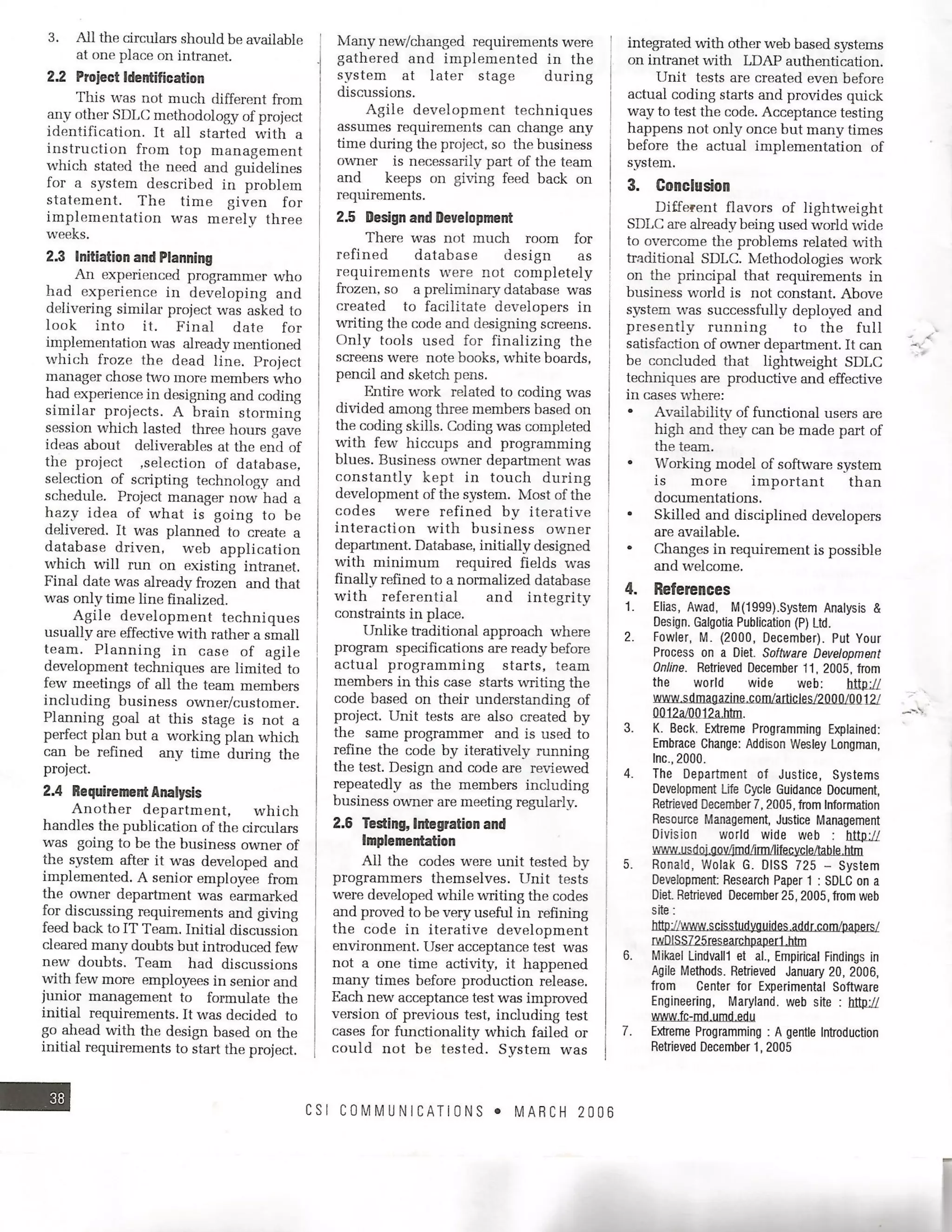 Lightweight SDLC : A case study | PDF