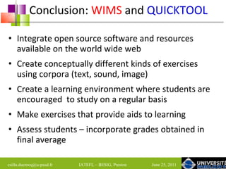 Using the WIMS | PPT