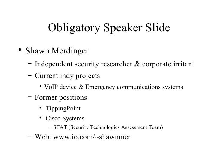 Csi Netsec 2006 Poor Mans Guide Merdinger