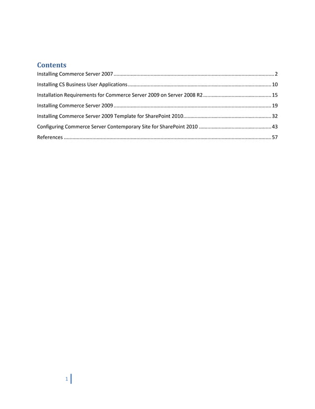 Commerce Server Installation Steps | PDF