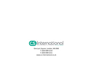 Cs international clients brochure | PPT