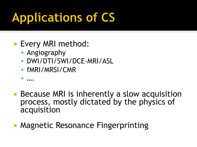 Introduction to compressed sensing MRI | PDF