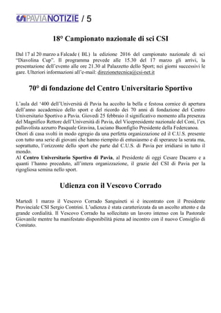 Csi pavia notizie_n_09_del_08.03.16