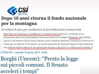 CSI Piemonte - Esperienze dal territorio | PPTX