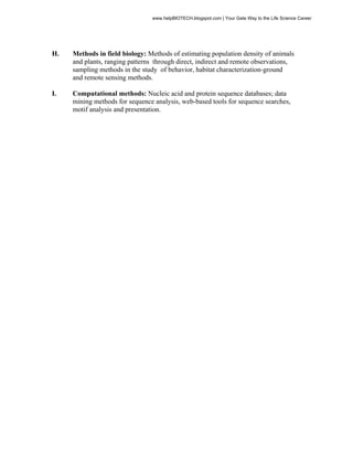 Csir syllabus paper 2011 | PDF